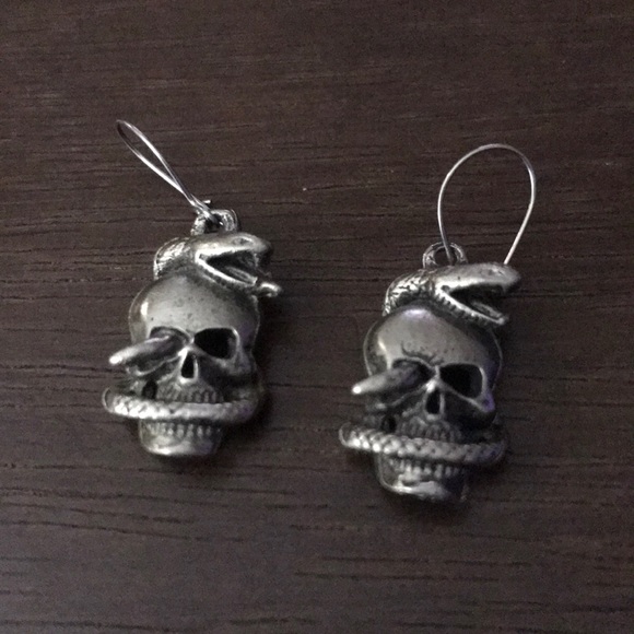 Jewelry | 42 Serpents Slither Skull Eye Socket Earrings | Poshmark